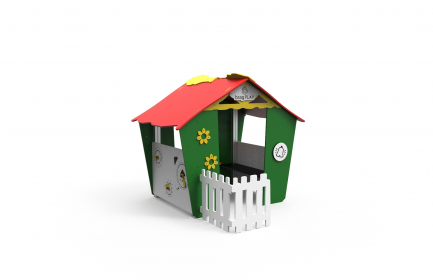 Lekehus i vedlikeholdsfrie materialer.